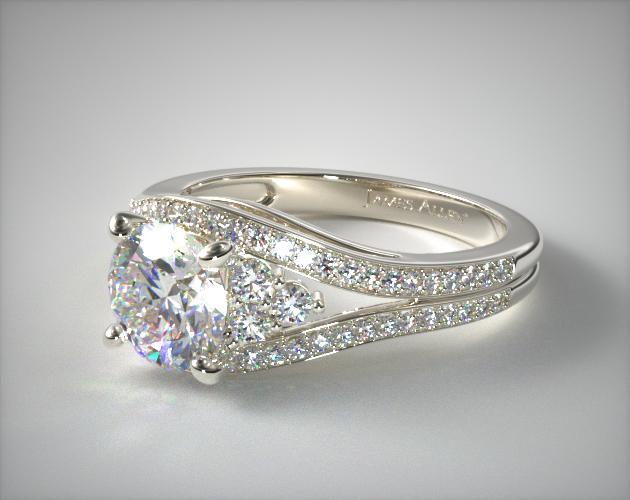 Double Pave Diamond Engagement Ring | Platinum | James Allen | 17408P